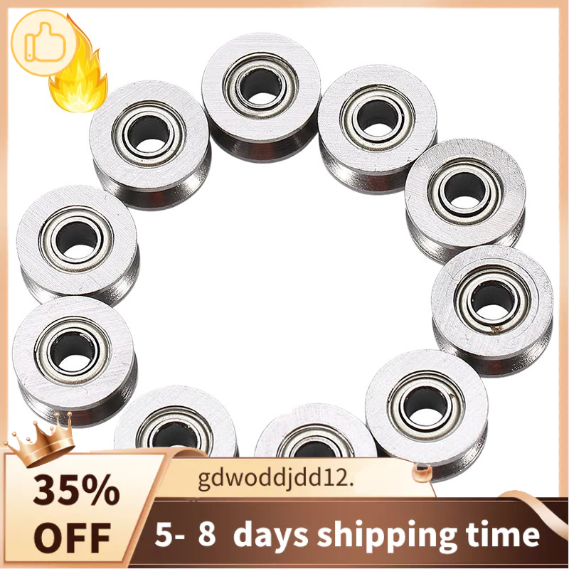 Superior 10pcs U Groove Bearing U624ZZ Carbon Steel Durable V Groove ...