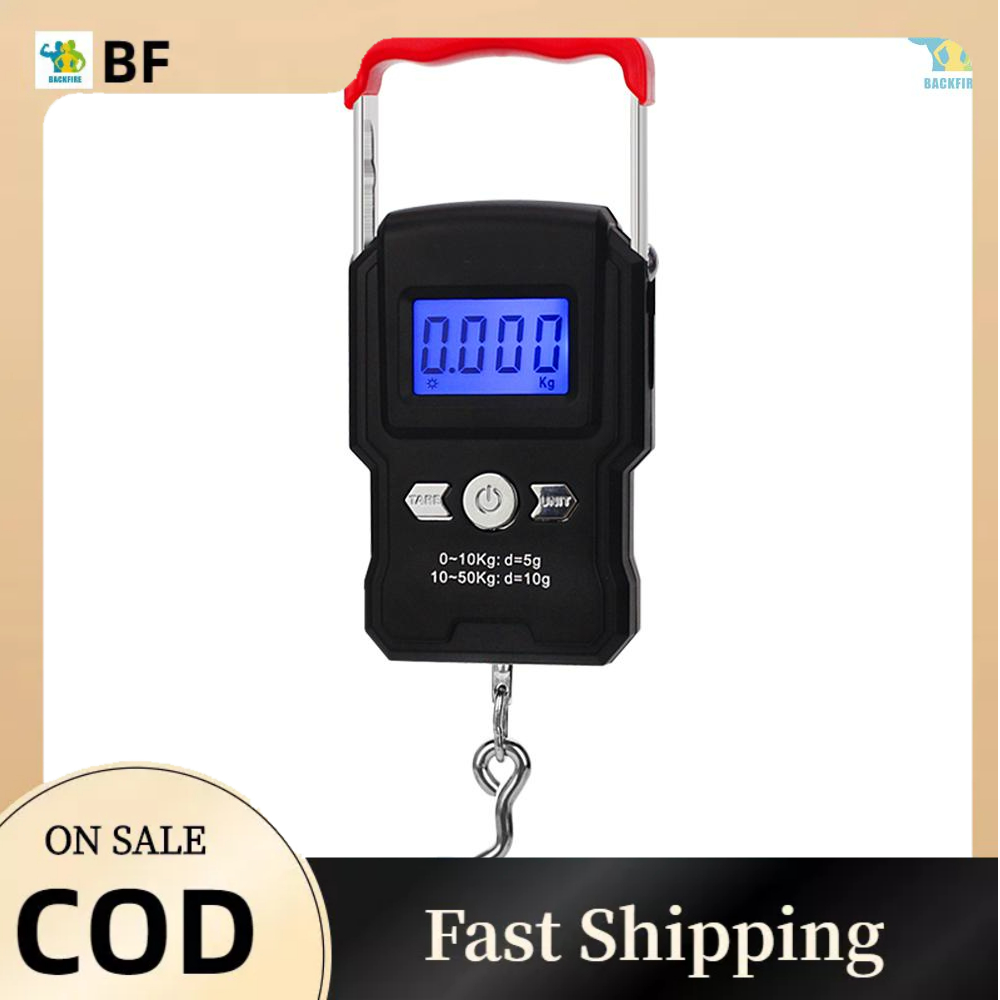 Fishing Scale Electronic Digital Scale 110LB 50KG Hanging Hook Scale ...