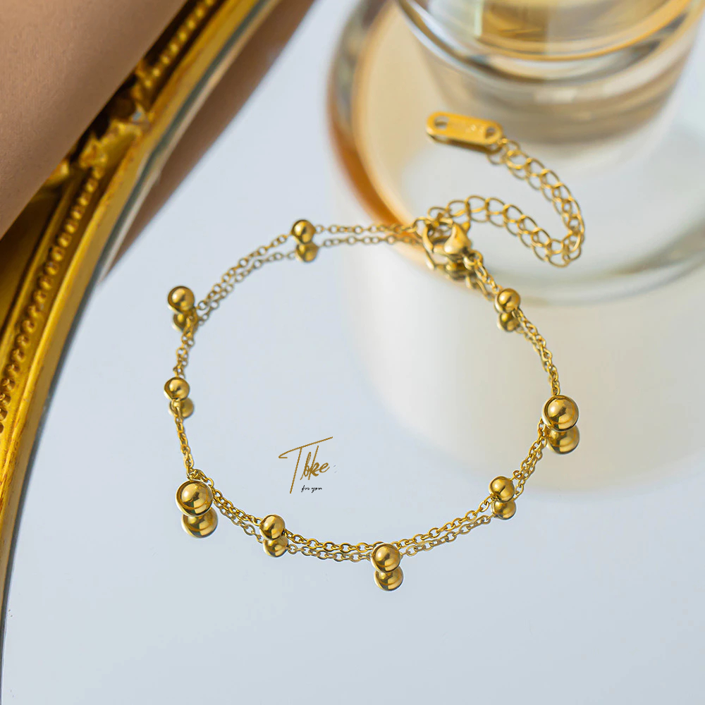 Tala 18K Gold Kyle Inspired - Titanium Steel Golden Bean Bracelet For ...