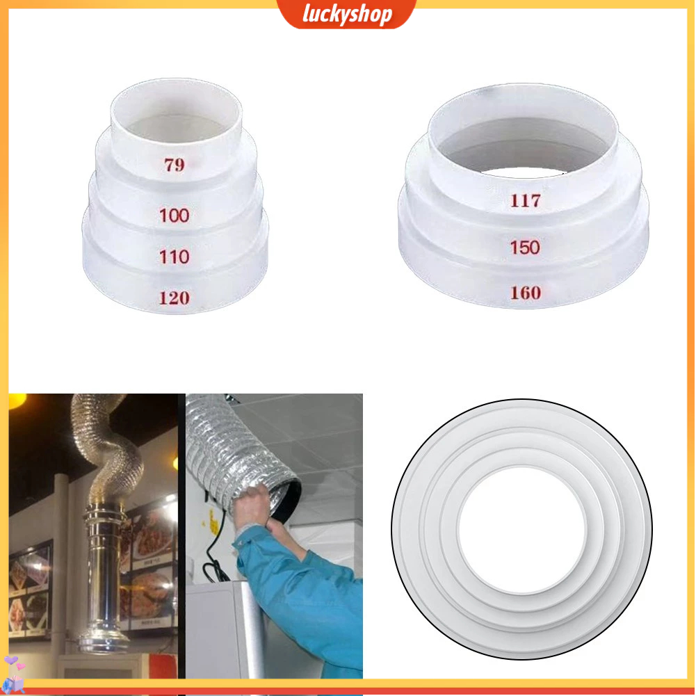 [LUSH] Powerful ABS Plastic Reducer Jointer for Air Ducts 80/100/110 ...