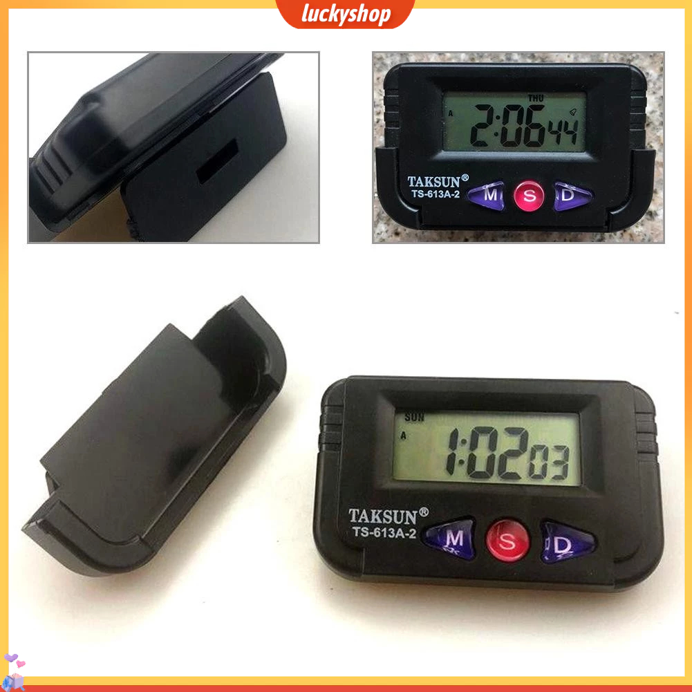 {LUSH} Car Dashboard Desk Clock Digital LCD Screen Alarm Clock With ...