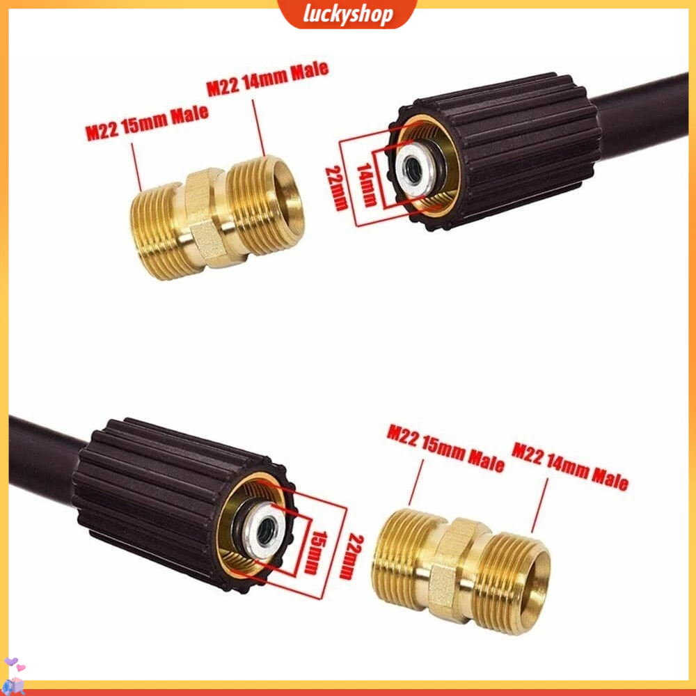 {LUSH} M22/15 mm to Male Adaptor Power Pressure Washer Pump Hose Outlet ... {LUSH} M22/15 mm to Male Adaptor Power Pressure Washer Pump Hose Outlet ...