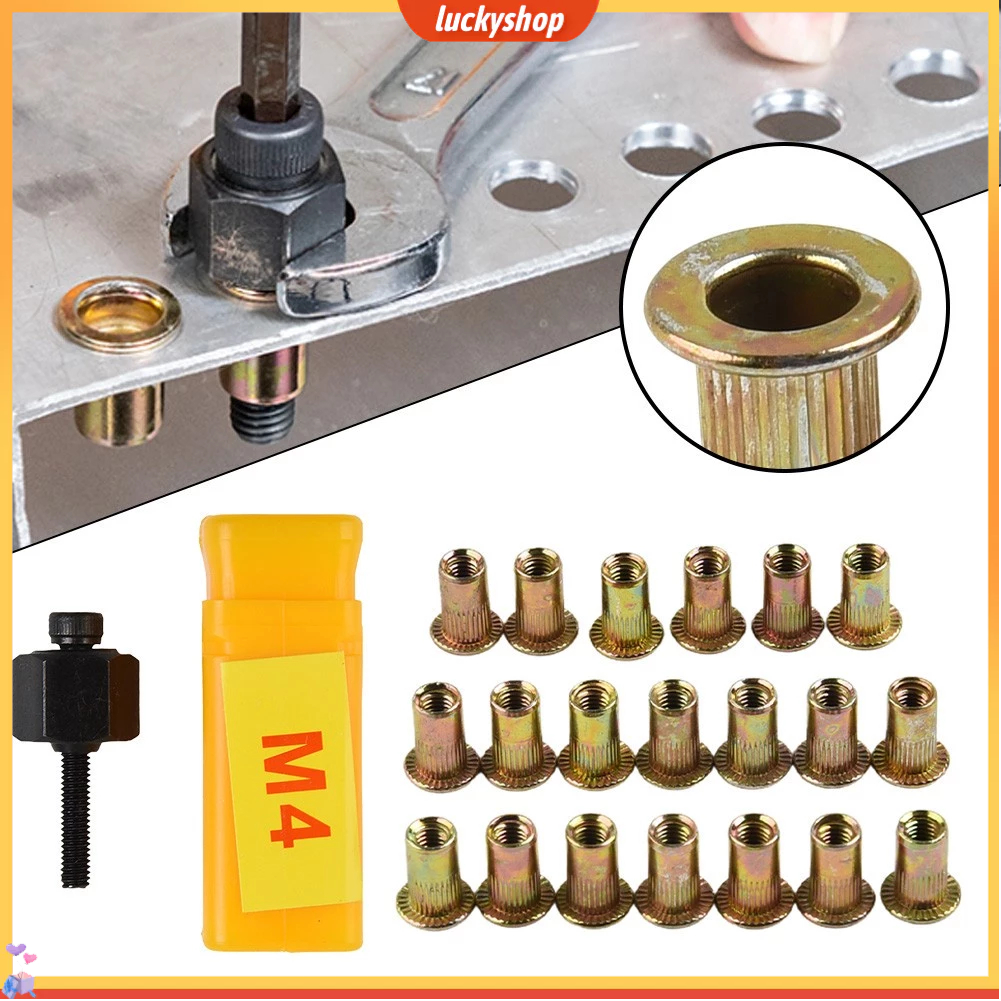 {LUSH} 21PCS Hand Rivet Nut Head Nut set M3-M12 For Hand Rivet Tool ...