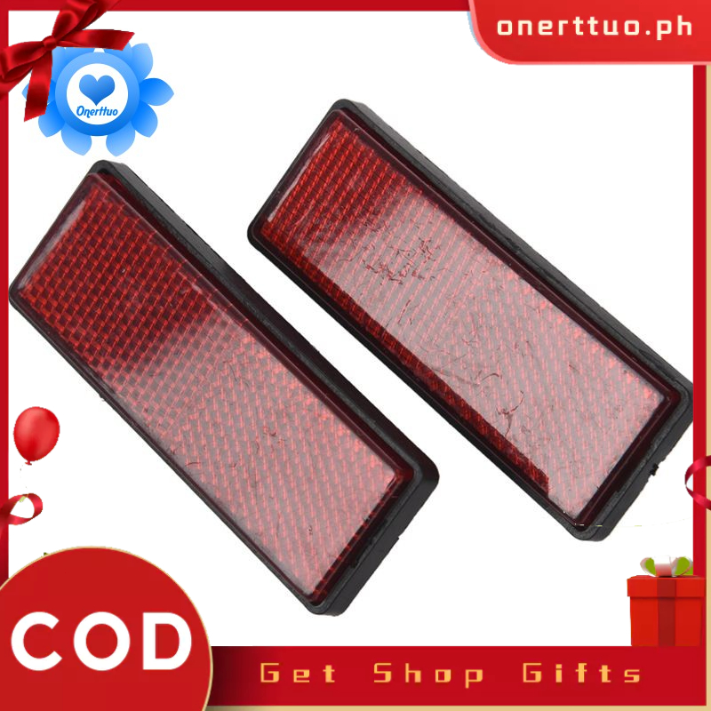 rectangle red Reflectors Universal For Motorcycles ATV Dirt Bikes ON ...