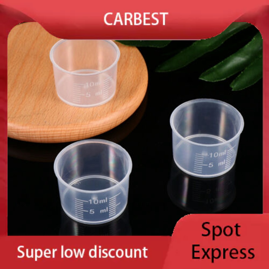 50Pcs 10ml Plastic Measuring Cup, Scale Cup, Transparent Laboratory ...