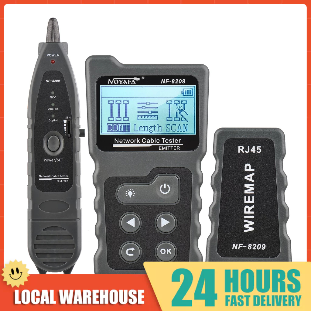 Multi-functional LCD Network Cable Tester Wire Tracker PoE Checker ...