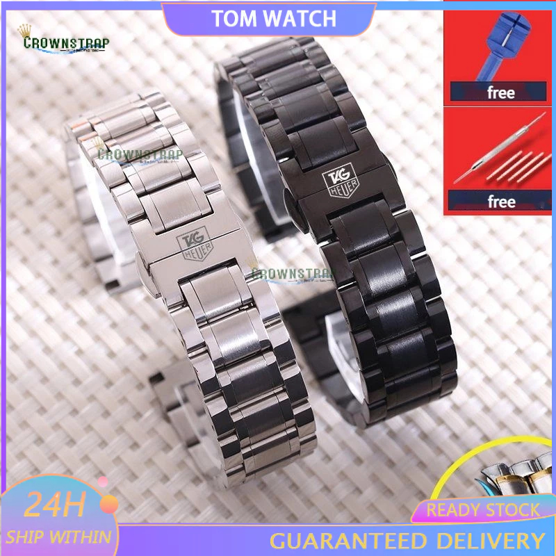 For Tag Heuer Watch Band Steel Belt Stainless Steel Butterfly Clasp ...