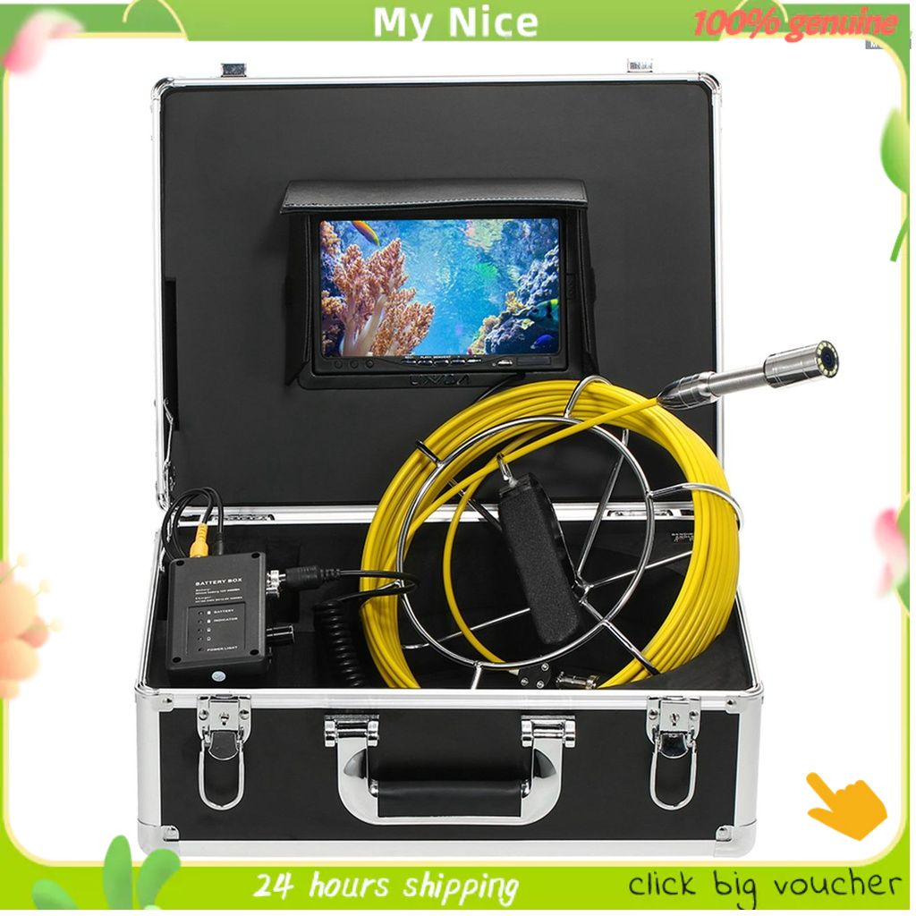 Lixada 30M Drain Pipe Sewer Inspection Camera IP68 Waterproof ...