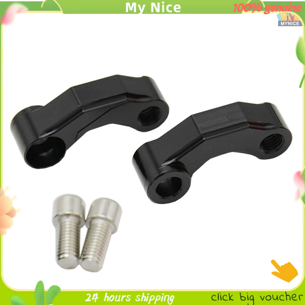 Mynice Motorcycle Mirror Riser Extender Adaptor Handlebar Mount Mirror ...