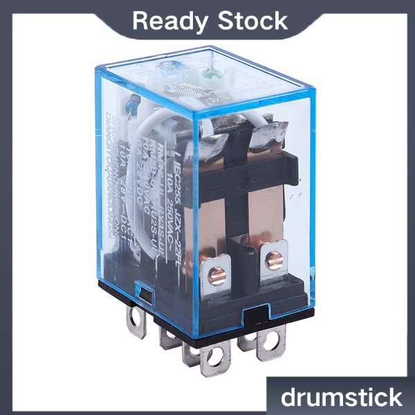 12V DC Coil Power Relay DPDT LY2NJ HH62P-L JQX-13F 10A With PTF08A Socket Base | Shopee Philippines