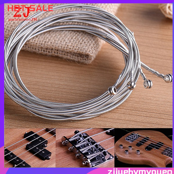 4 Pcs Stainless Steel Strings Bass Guitar Parts Accessories ZJP ...