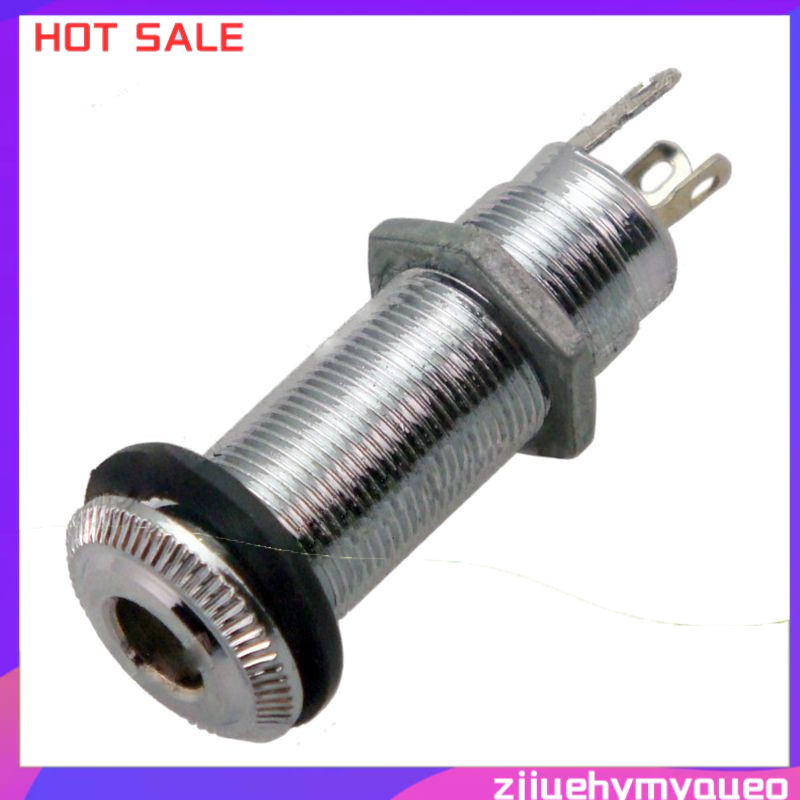 Electric Guitar Jack Chrome Threaded Cylinder Output Input Jack Plug ...