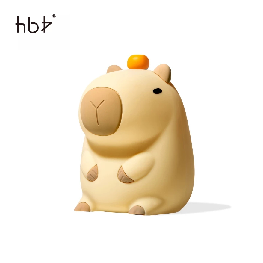 [heibaike] Cute Capybara Night Light Soft Silicone Capybara Bedroom ...