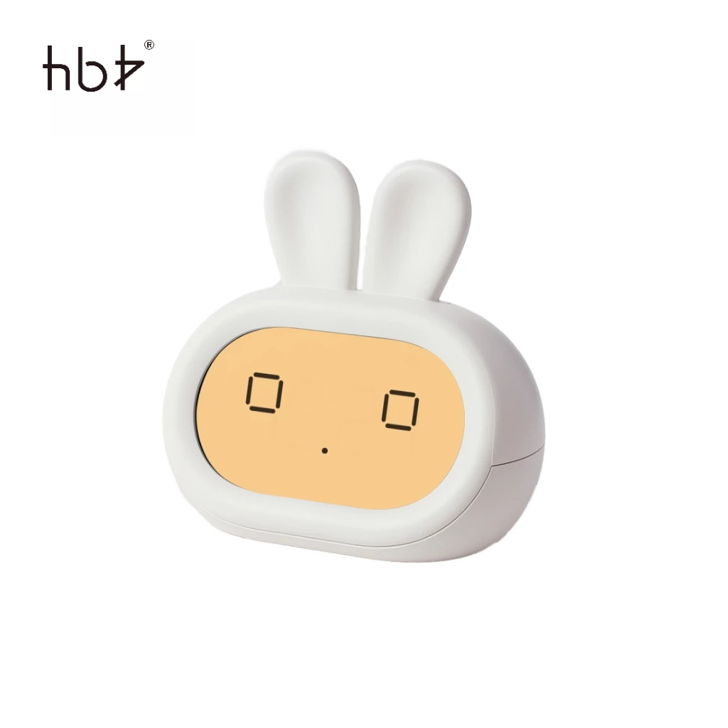 [heibaike] Expression Rabbit Alarm Clock Cute emoji Electronic Digital ...