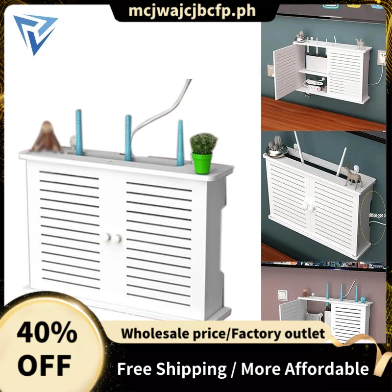 Wireless Wifi Router Storage Boxes Wooden Box Cable Power Plus Wire ...