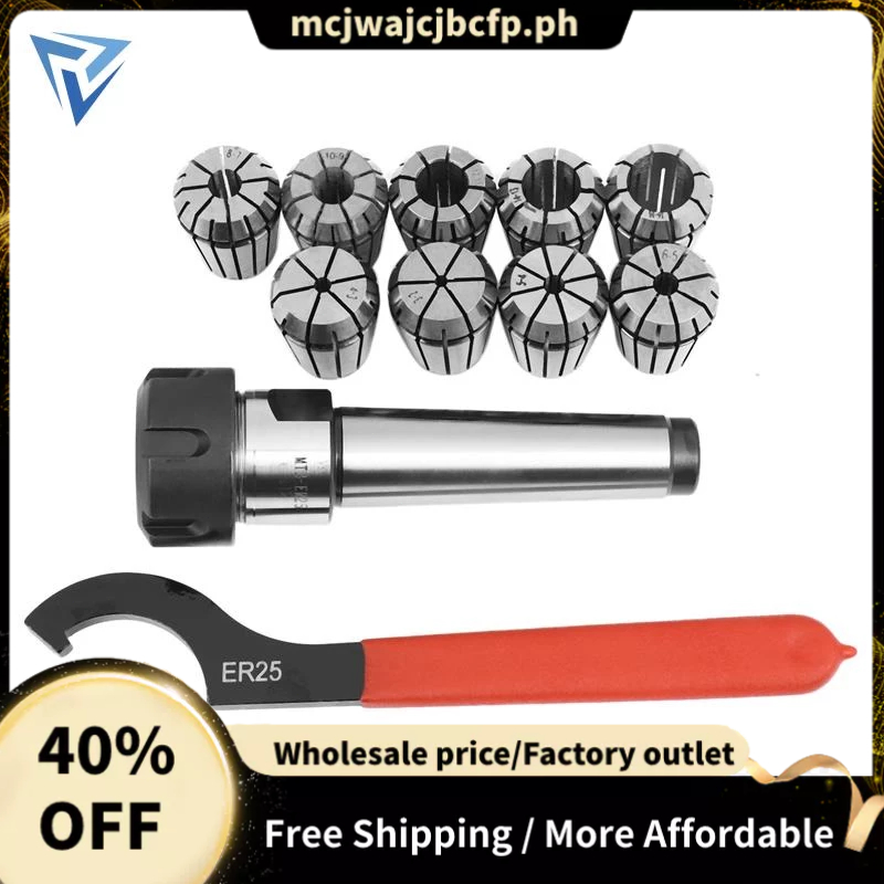 9Pcs Er25 Spring Collets+1Pcs Mt3 M12 Er25 Collet Chuck Morse Taper ...