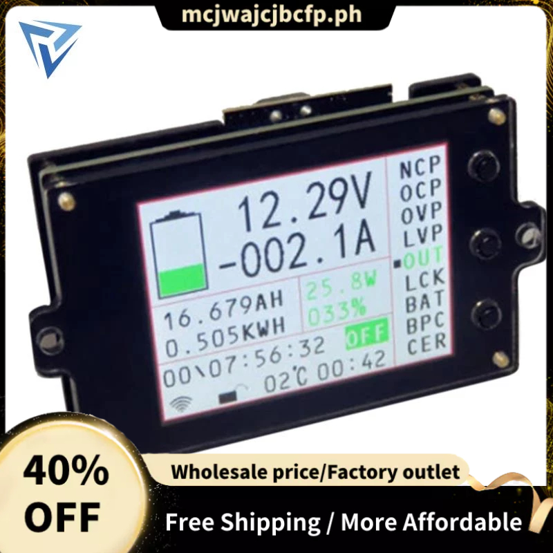 Wireless Battery Monitor Meter DC 120V 300A VOLT AMP AH SOC Remaining ...