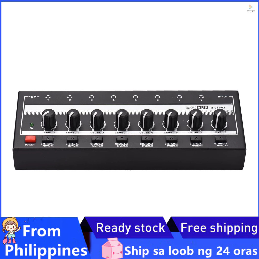 HA800S Headphone Amplifier 8 Channels Mono/Stereo Metal Stereo ...