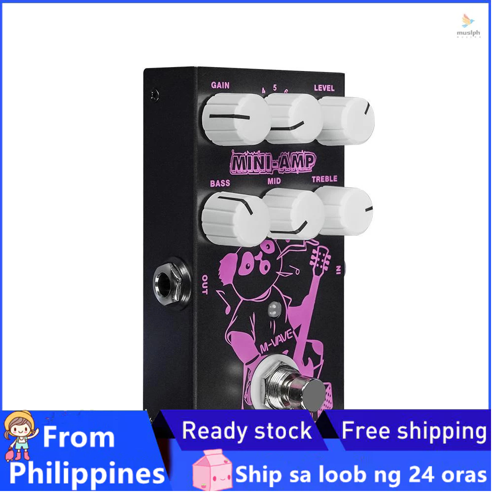 M-VAVE Electric Guitar Effects Pedal DC 9V 3-gear EQ Adjuster Portable ...