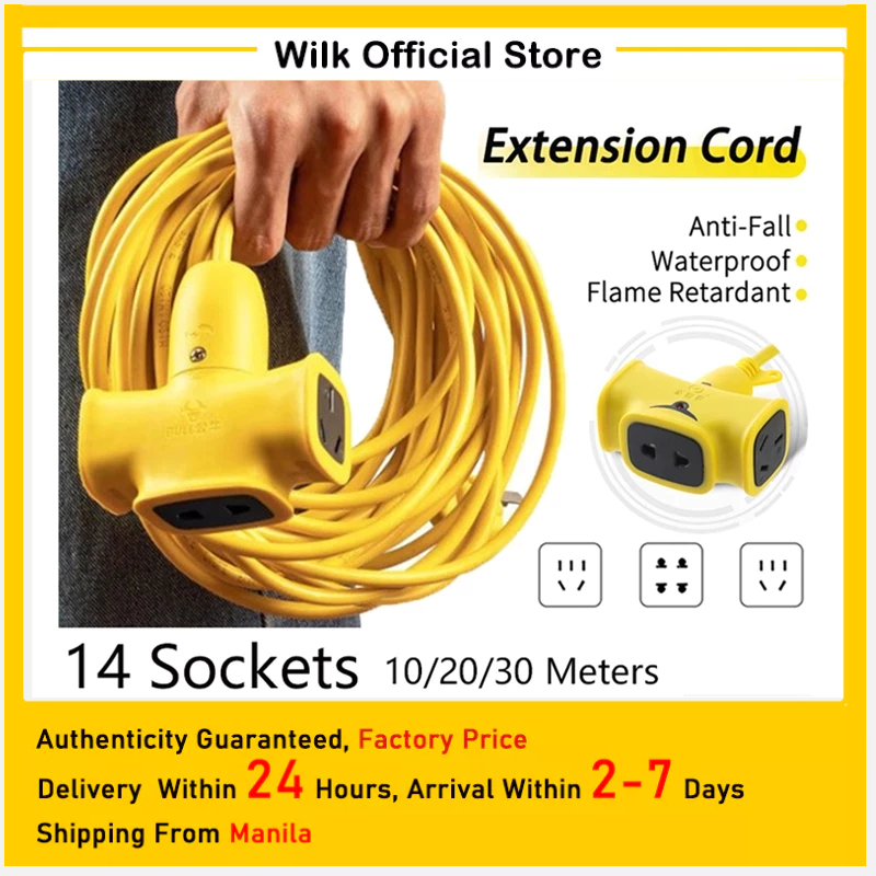 【Ready Stock】Extension Cord Socket With Cable Extra-long Plug-in Strip ...