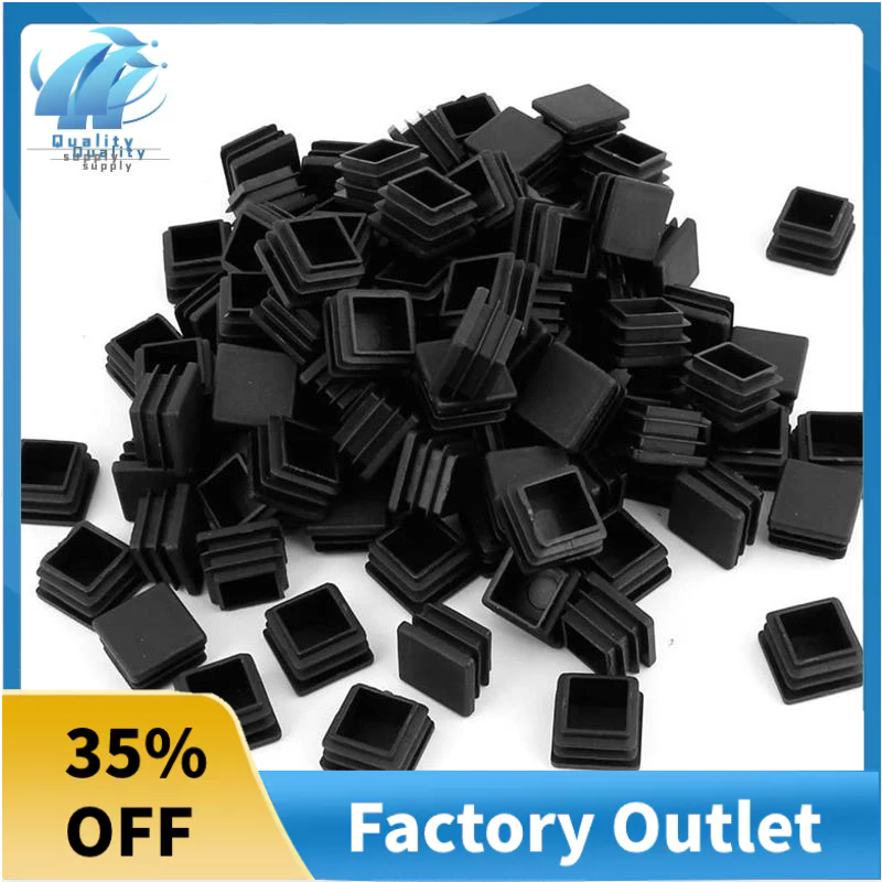 200Pcs 1 Inch Square Tube End Cap Plastic Plugs Tube End Caps Post Cap ...