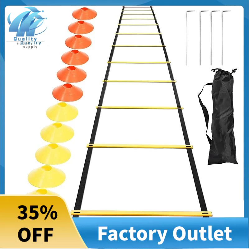 Sports Speed Agility Training Set 12 Disc Cones 4 Steel Stakes and ...