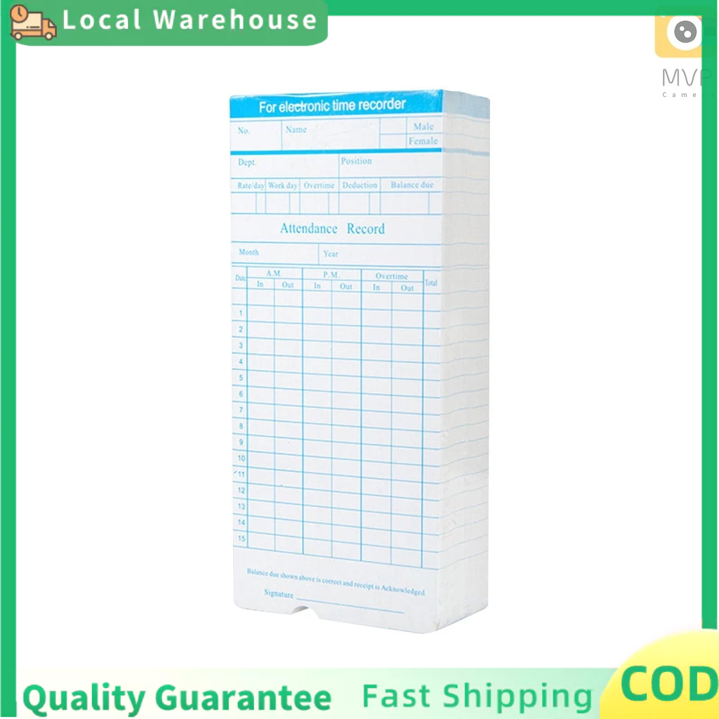 90pcs/ Pack Time Cards Timecards Monthly 2-sided 18 * 8.4cm for ...