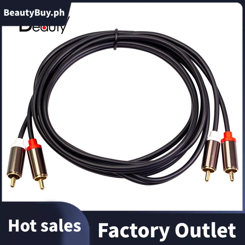 2RCA to 2 RCA Male Gold-Plated Audio Cable RCA Audio Cable 1M Home ...