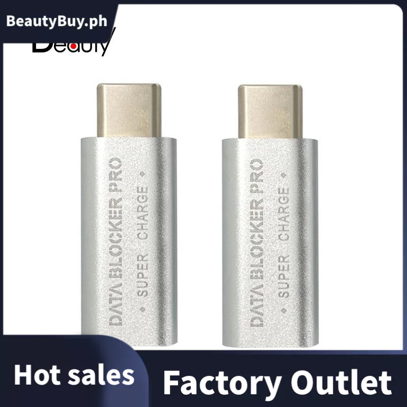 2PCS USB Type-C Data Blocker USB-C Juice Jack Defender Adapter Support Quick Charge(50V/5A) Stop ...