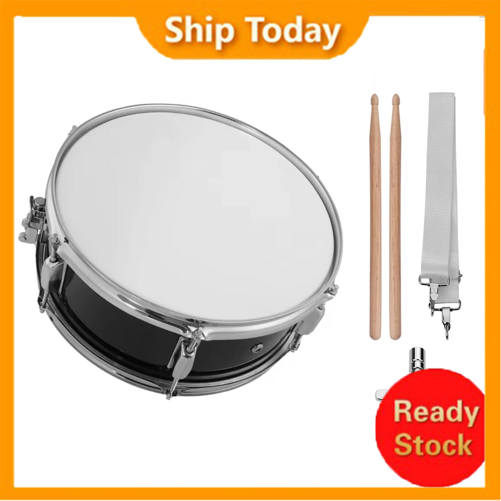 12inch Snare Drum with Drumsticks Shoulder Strap Drum Key Percussion ...