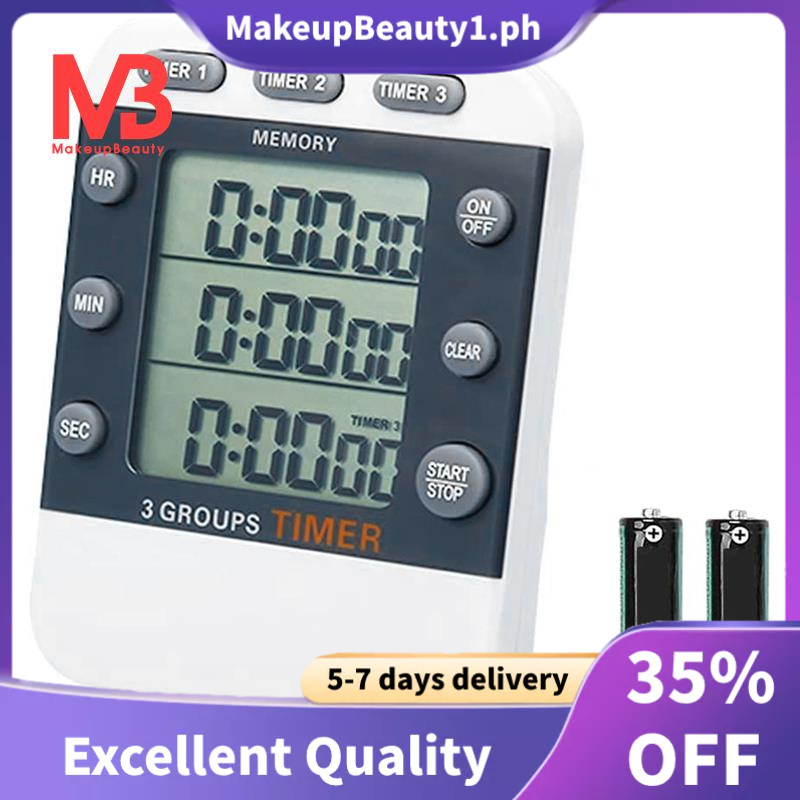 Digital Dual Kitchen Timer, 3 Channels Count UP/Down Timer, Triple ... Digital Dual Kitchen Timer, 3 Channels Count UP/Down Timer, Triple ...