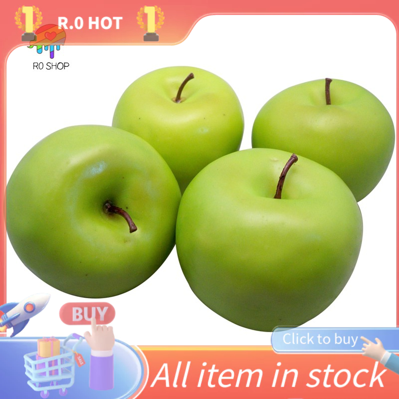 4 Large Artificial Green Apples-Fruit | Shopee Philippines
