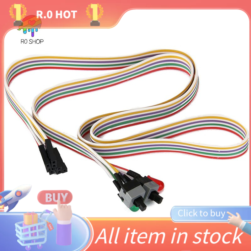 [In stock]-ATX PC Computer Motherboard Power Cord 2 Switch On With LED ...