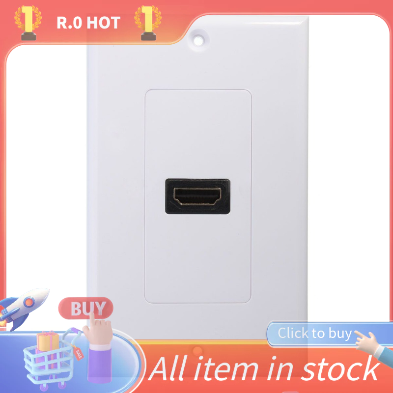 New 1-Port HDMI Wall Face Plate Panel Cover Coupler Outlet Extender 3D ...