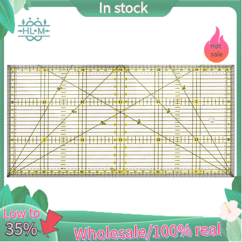 Cutting Ruler Multi-Purpose Patchwork Cloth Quilt Ruler Diy Garment ...
