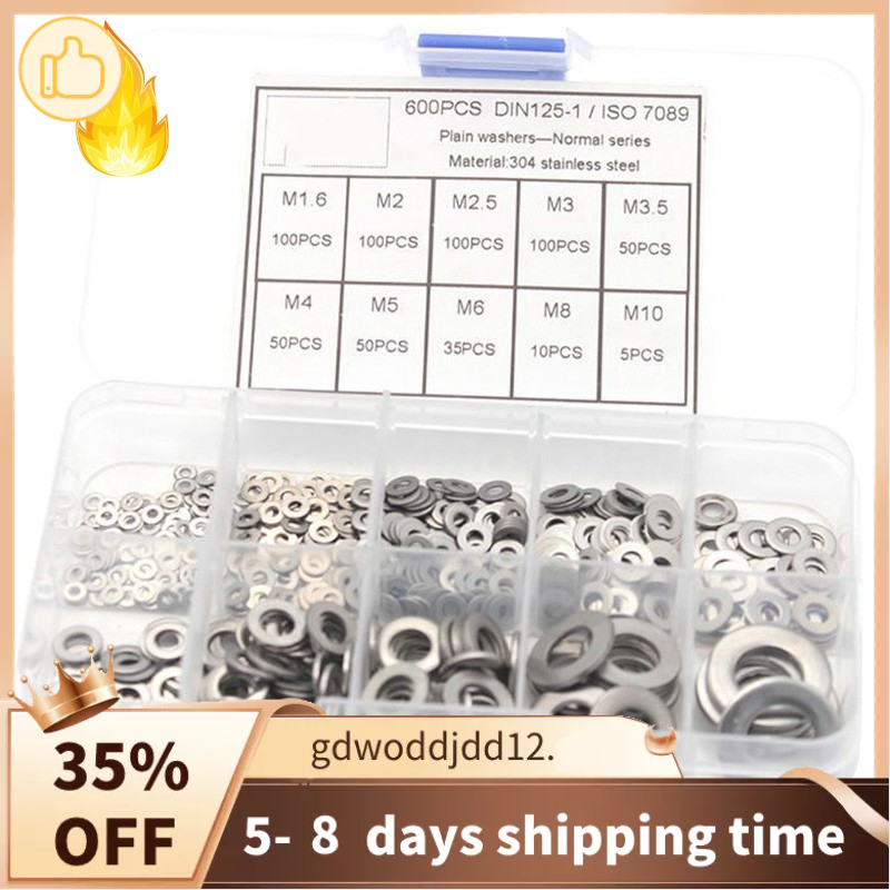 Superior 600Pcs/Set M1.6 M2 M2.5 M3 M3.5 M4 M5 M6 M8 M10 Stainless ...