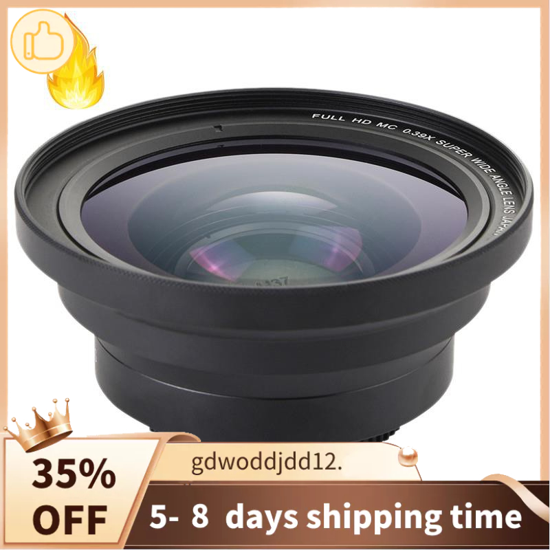 Superior Professional 37mm Macro+72mm Wide Angle Lens 0.39X Full HD for ...