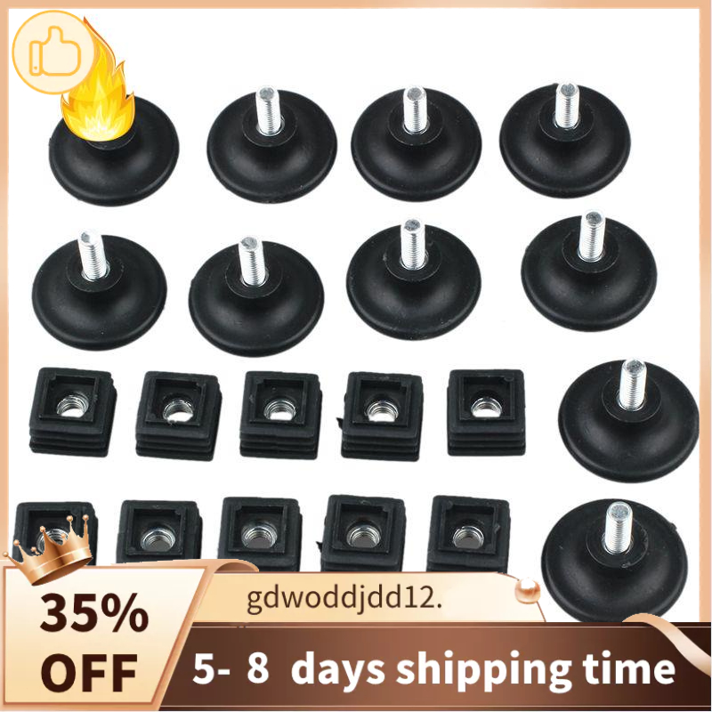 Superior 10 Sets 45mm Base Dia Adjustable Leveling Foot 25mmx25mm ...