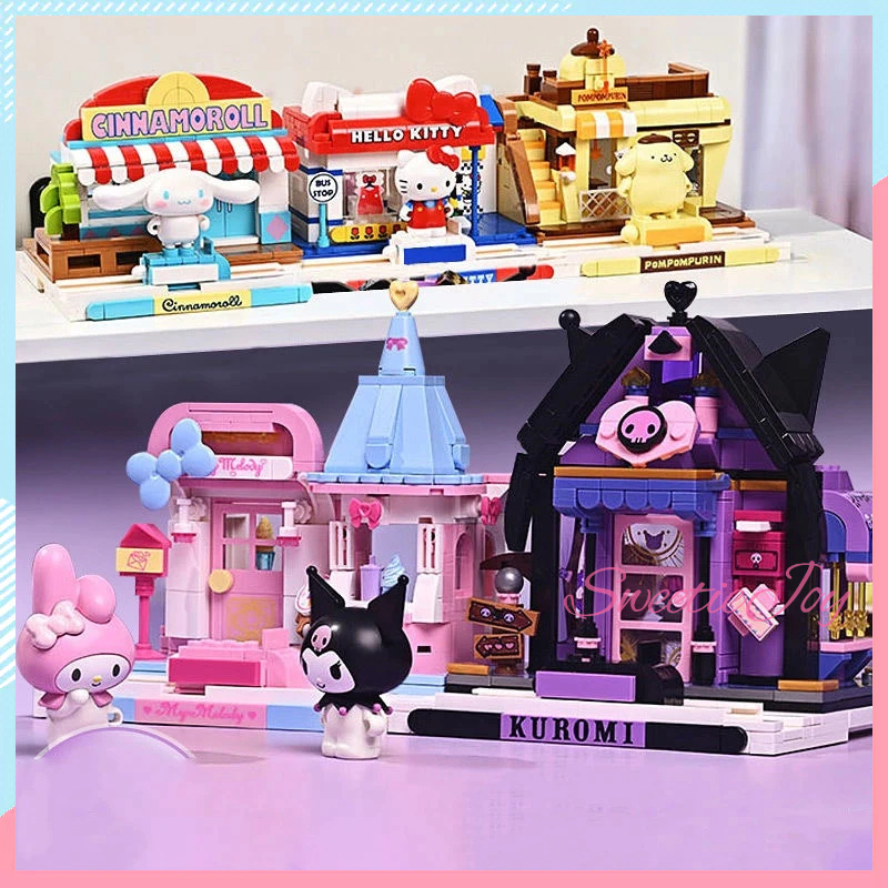 Keeppley Sanrio Building Block Cute Cartoon Street View Assembly Toy My ...