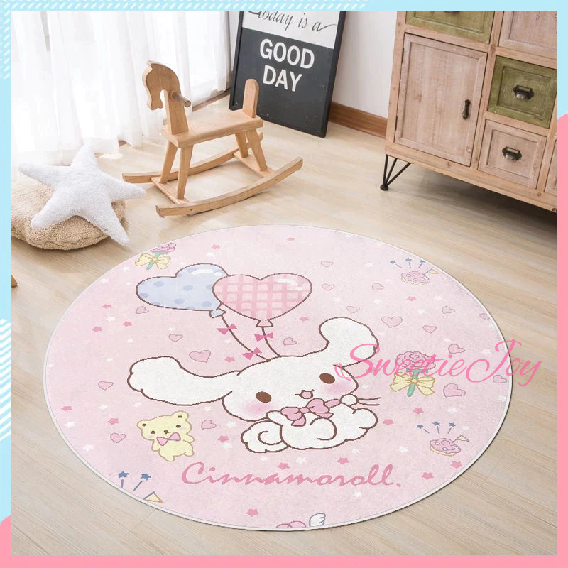 Cinnamoroll Round Plush Carpet Cartoon Cute Floor Mat Bedside Dirt ...