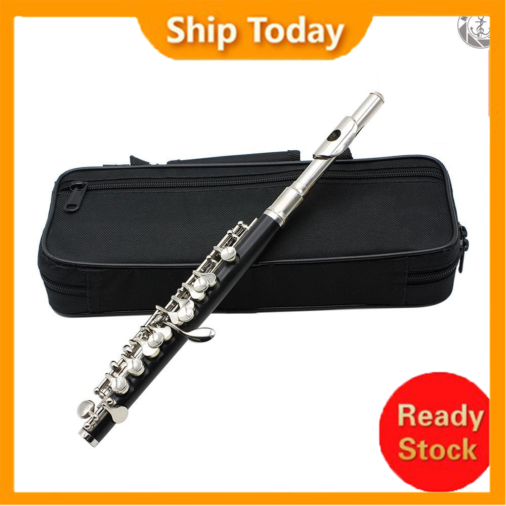 Muslady Piccolo Ottavino Half Size Flute Cupronickel Silver Plated C ...