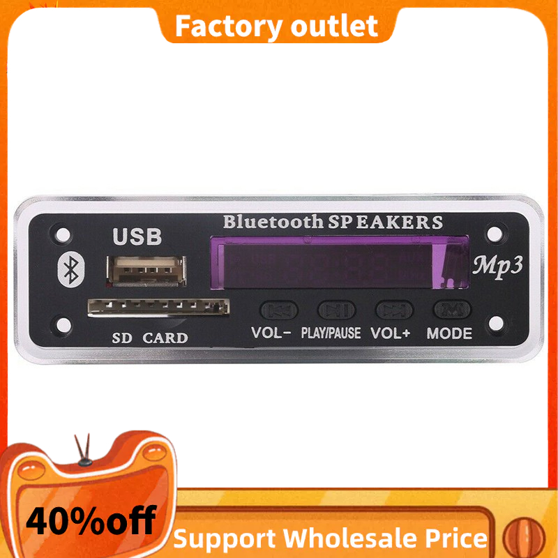 Dc 5V/12V Bluetooth 5.0 Audio Decoder Board Audio Module Usb (Black ...