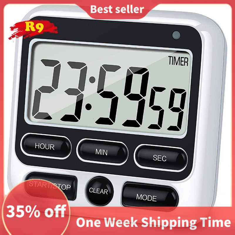 High Quality Digital Kitchen Timer with Mute/Loud Alarm Switch ON/OFF Switch, 12 Hour Clock ...
