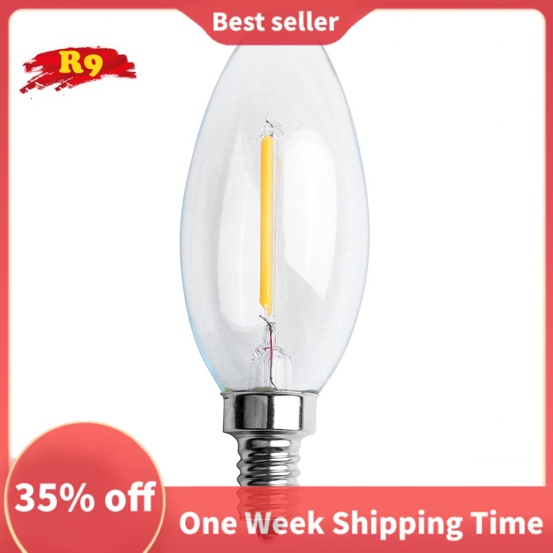 High Quality Dimmable E12 2W COB Edison Candle Flame Filament LED Light ...