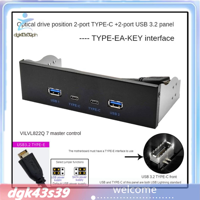 USB3.2 TYPE-C 10Gbps Optical Drive Panel 2X USB GEN2+2X TYPE-C 3.5-Inch ...