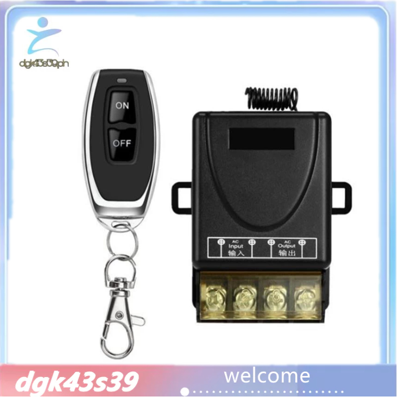 433MHz 220V Water Pump Remote Control Switch 1Ch 30A Receiver Module ON ...