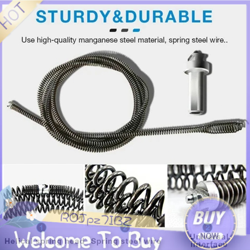 Spring Dredging Tools Drain Cleaner Sewer Sinks Basin line Clogged ...