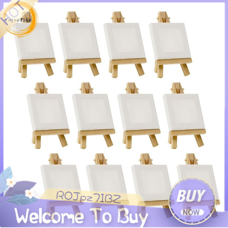 Artists 3 inch x3 inch Mini Canvas & 5 inch Mini Easel Set Painting ...