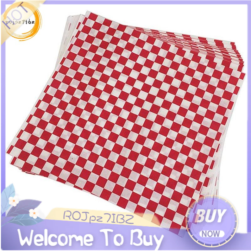 [R8]100 PCS checkered deli candy basket liner Food Wrap Papers, Fat ...