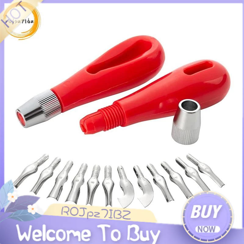 Linoleum Cutter Set, 2 Sets Craft Lino Cutters with 6 Assorted Blades ...